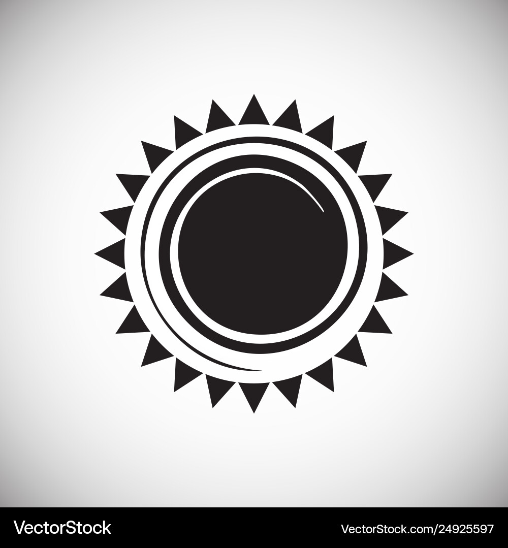 Sun icon on background for graphic and web design Vector Image