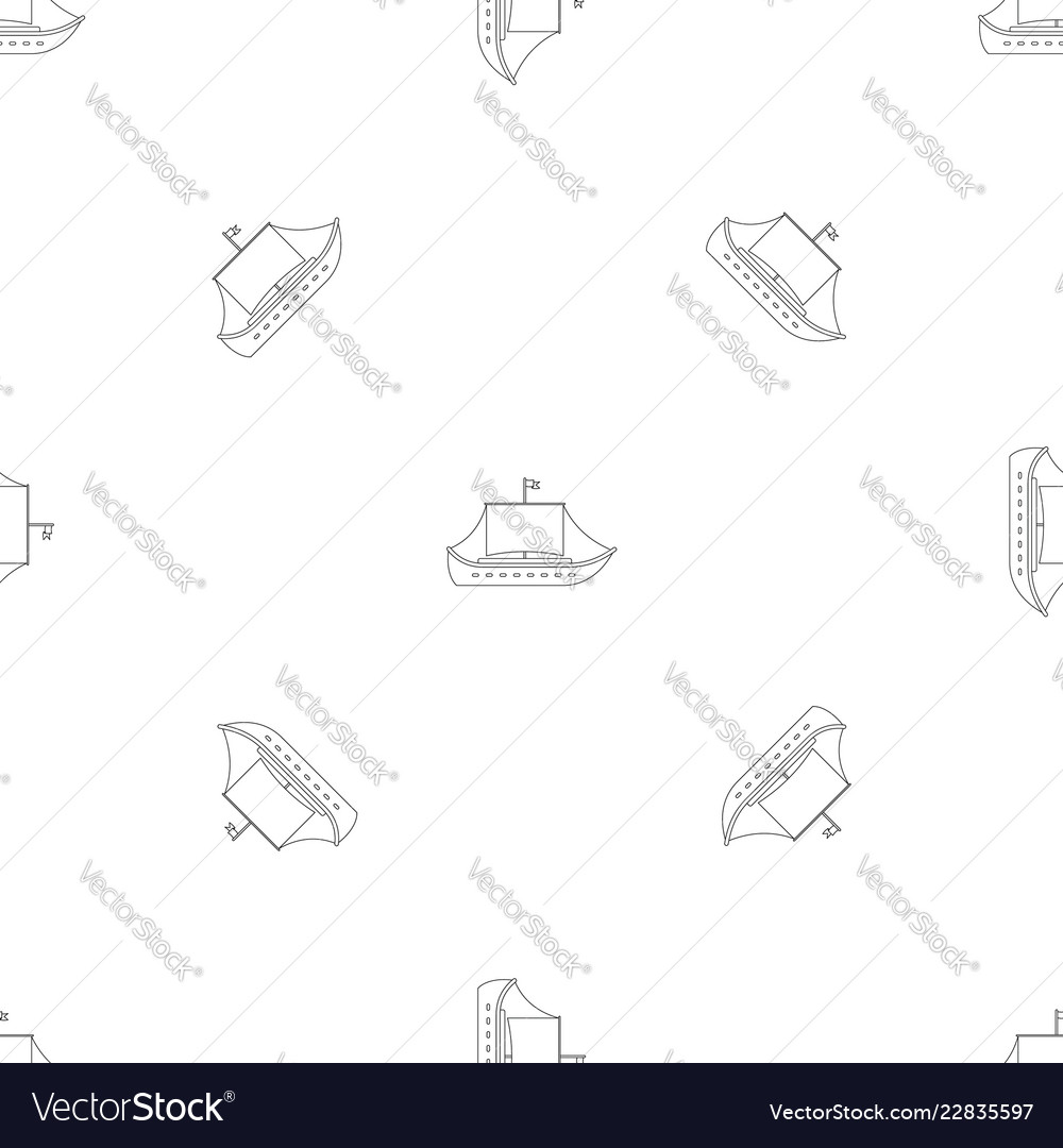 Vessel pattern seamless Royalty Free Vector Image
