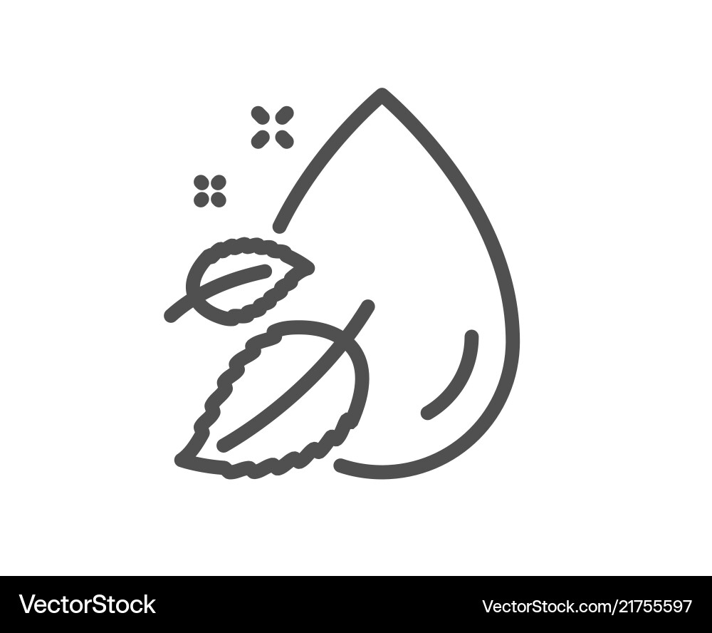 Water drop line icon moisture sign Royalty Free Vector Image