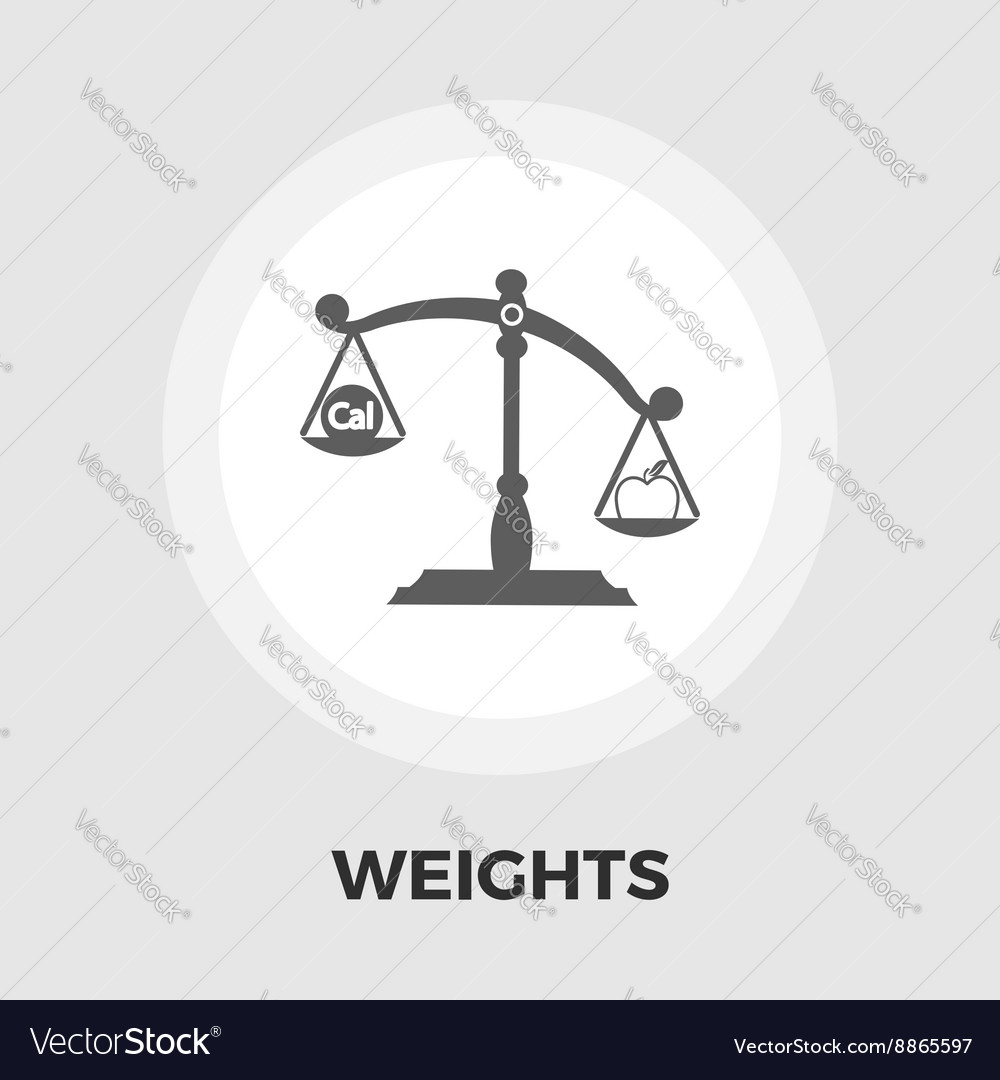 Weights icon flat Royalty Free Vector Image - VectorStock