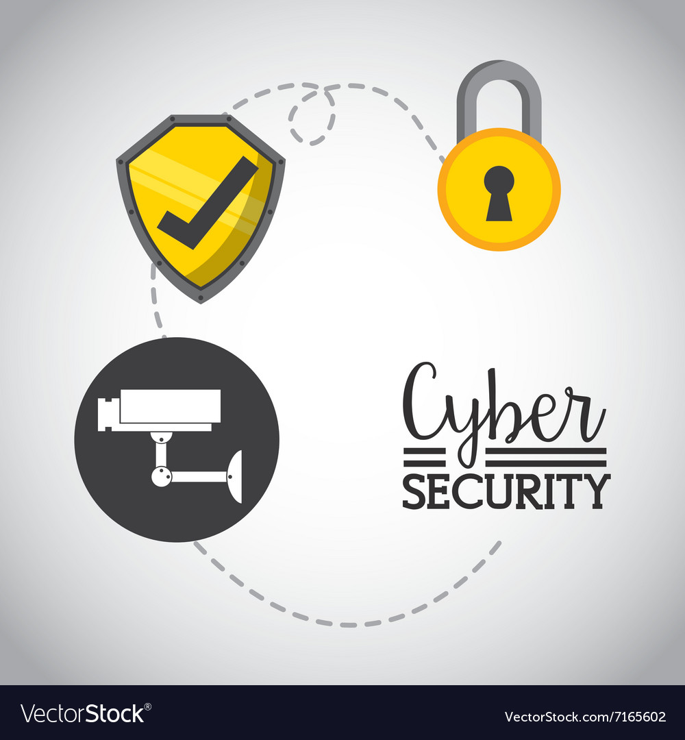 Cyber security design Royalty Free Vector Image