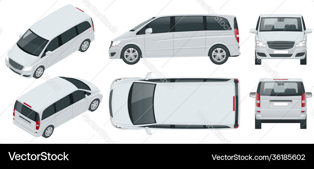 Electric minivan with premium touches passenger Vector Image