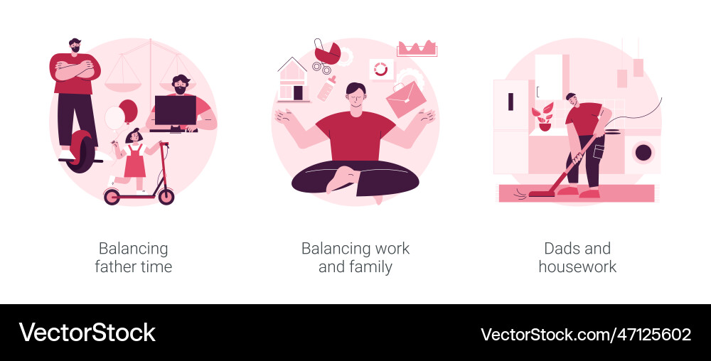 Happy family abstract concept Royalty Free Vector Image