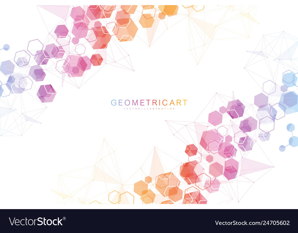 Hexagonal abstract background big data Royalty Free Vector