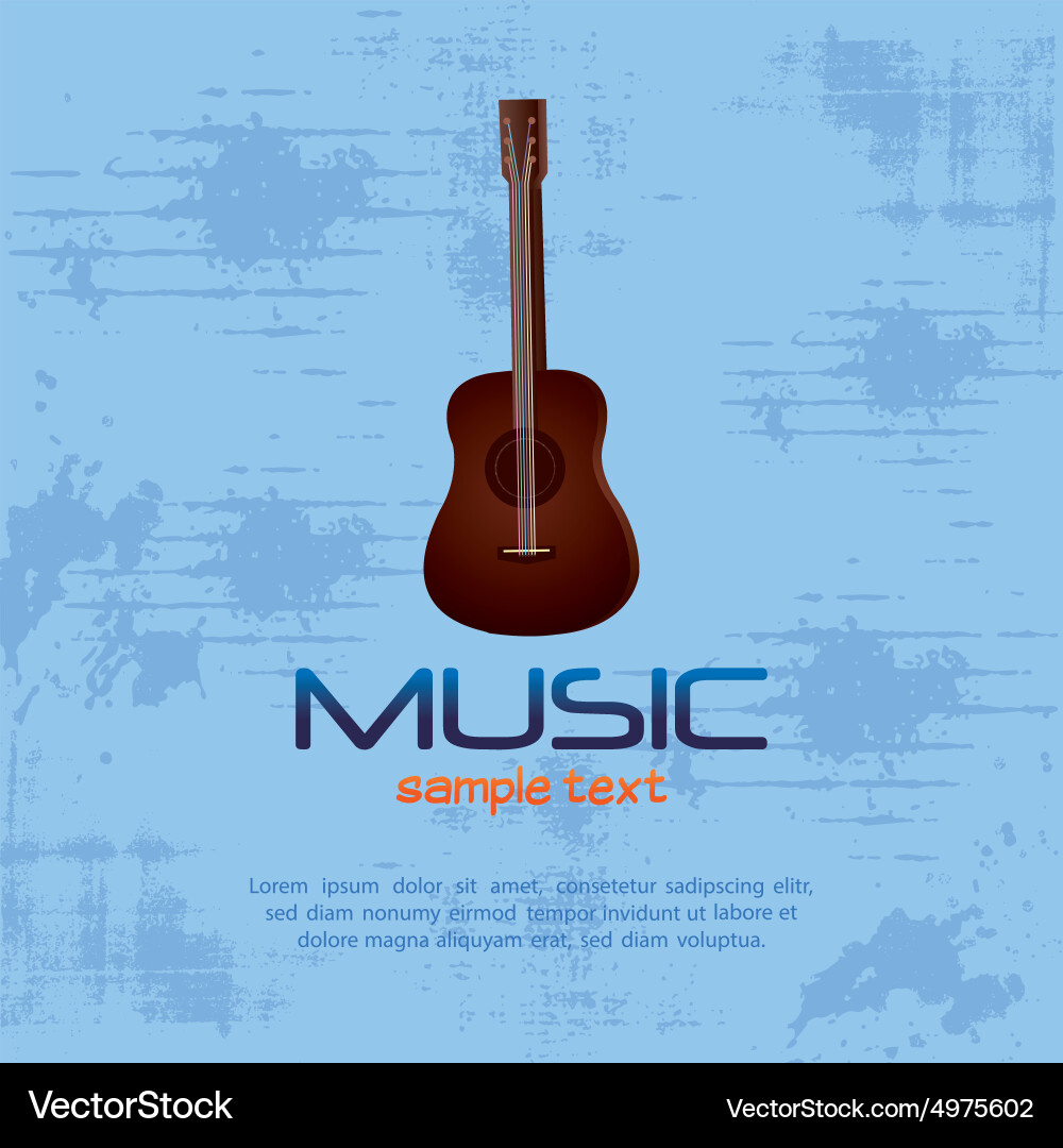 Isolated musical instrument on a blue background Vector Image