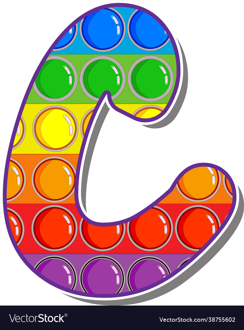 Letter c rainbow colored letters in form a Vector Image