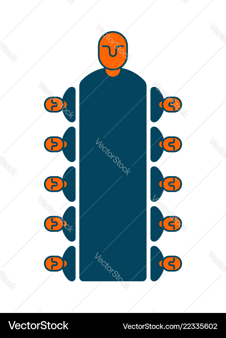 Meeting office icon managers at table boss Vector Image