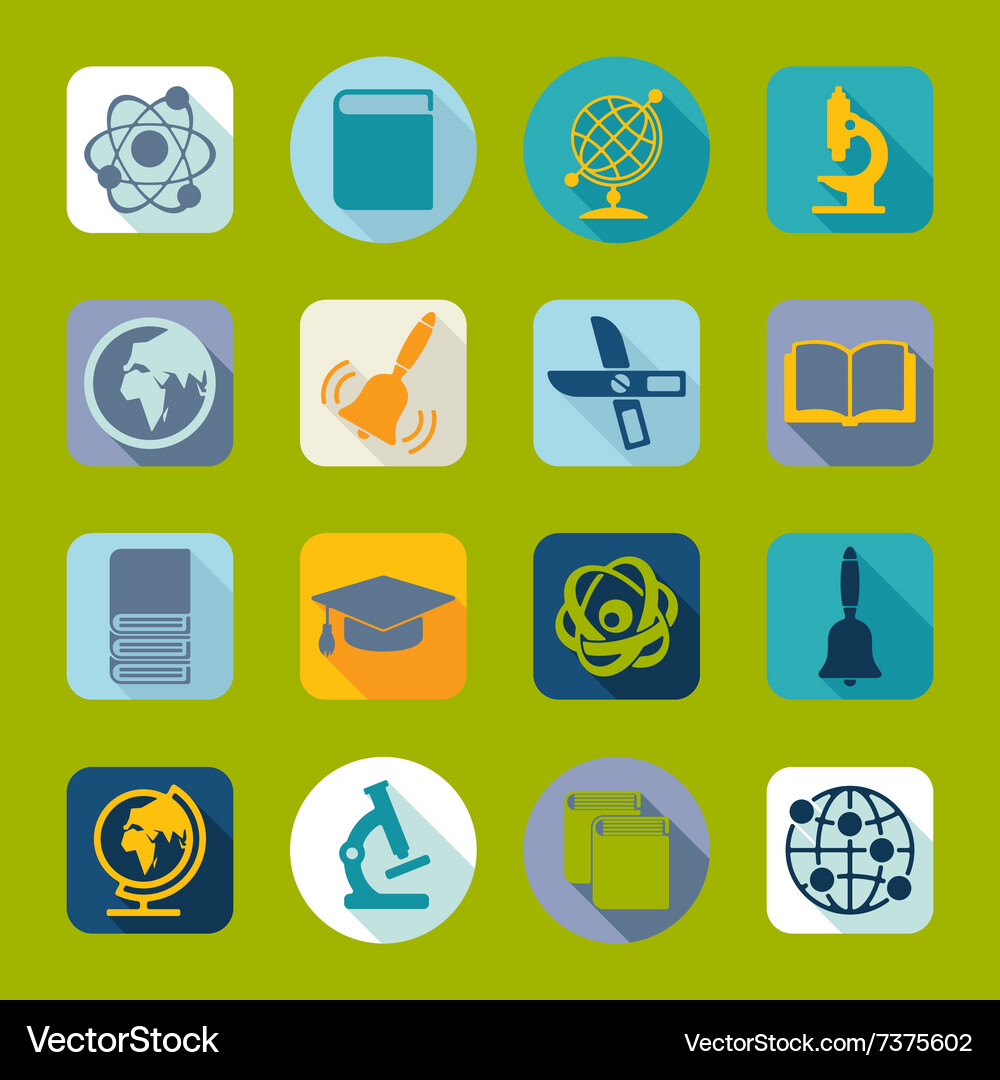 Set of education icons Royalty Free Vector Image