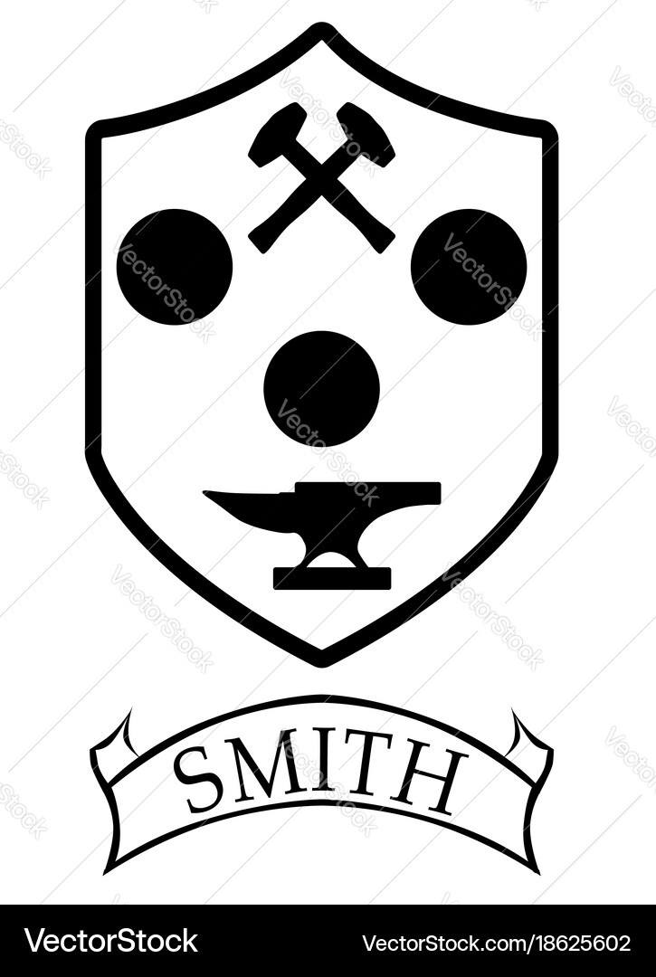 Smiths coat of arms Royalty Free Vector Image - VectorStock