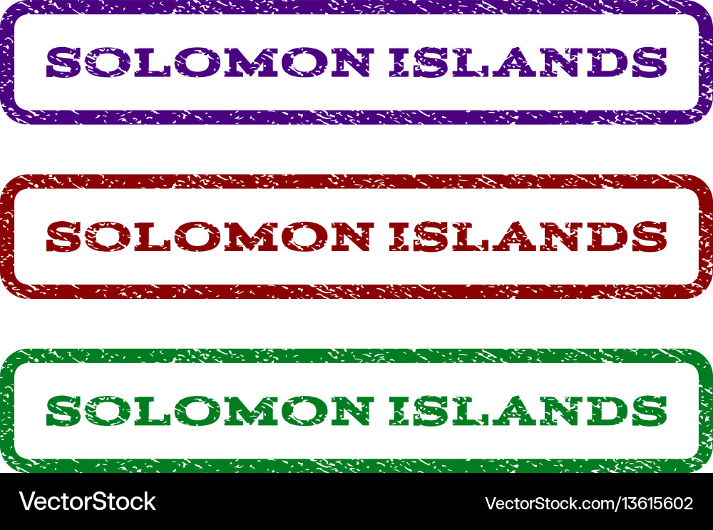Solomon islands watermark stamp Royalty Free Vector Image