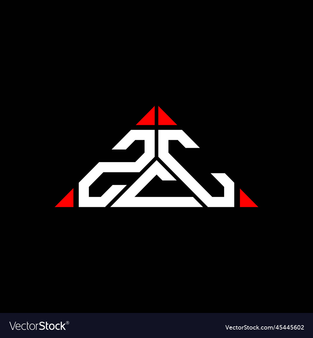 Zcc letter logo creative design with graphic Vector Image