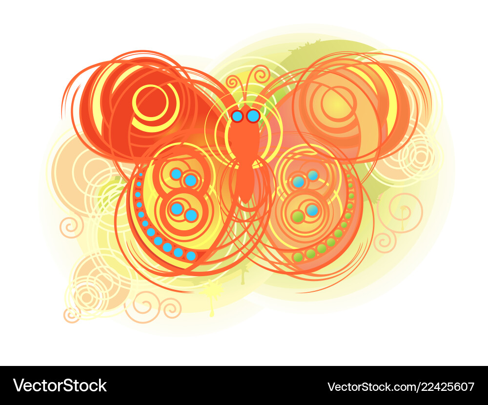 Abstract colorful butterflies background Vector Image