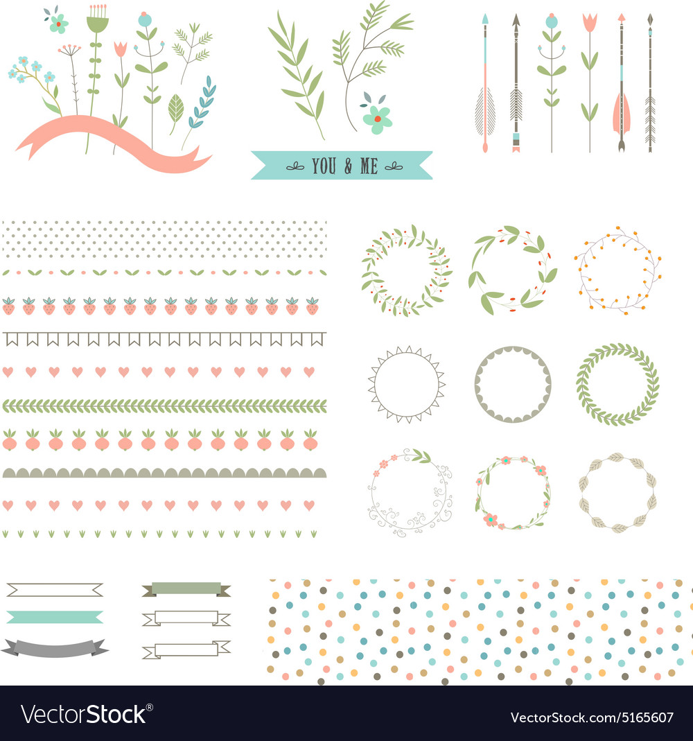 Decorative design elements Royalty Free Vector Image