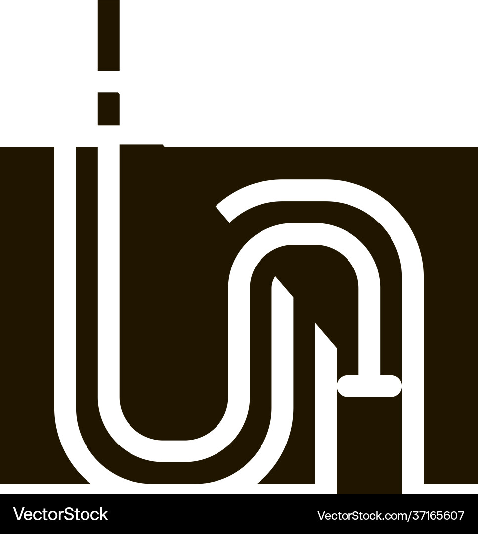 Drain pipe cleaning equipment icon glyph Vector Image