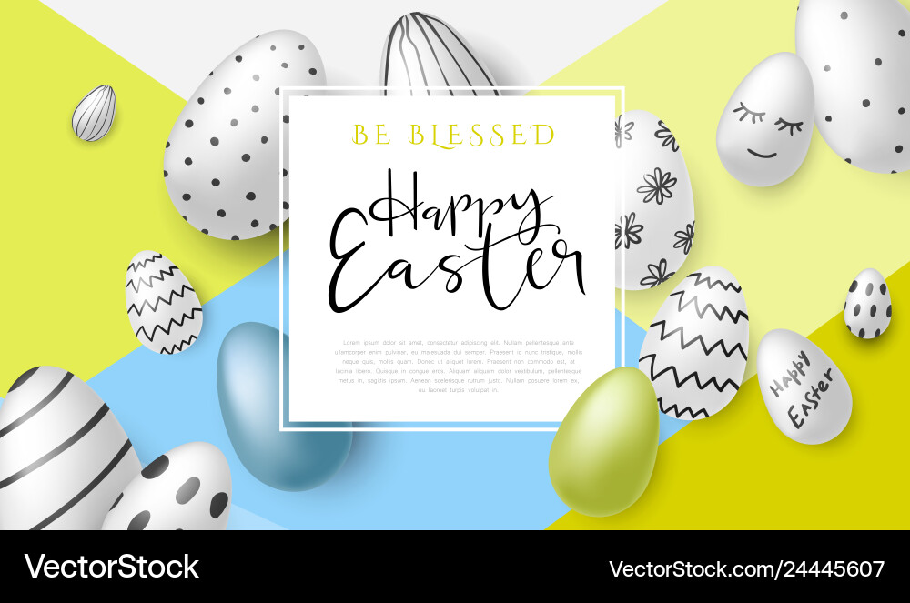 Easter Celebration Banner Royalty Free Vector Image