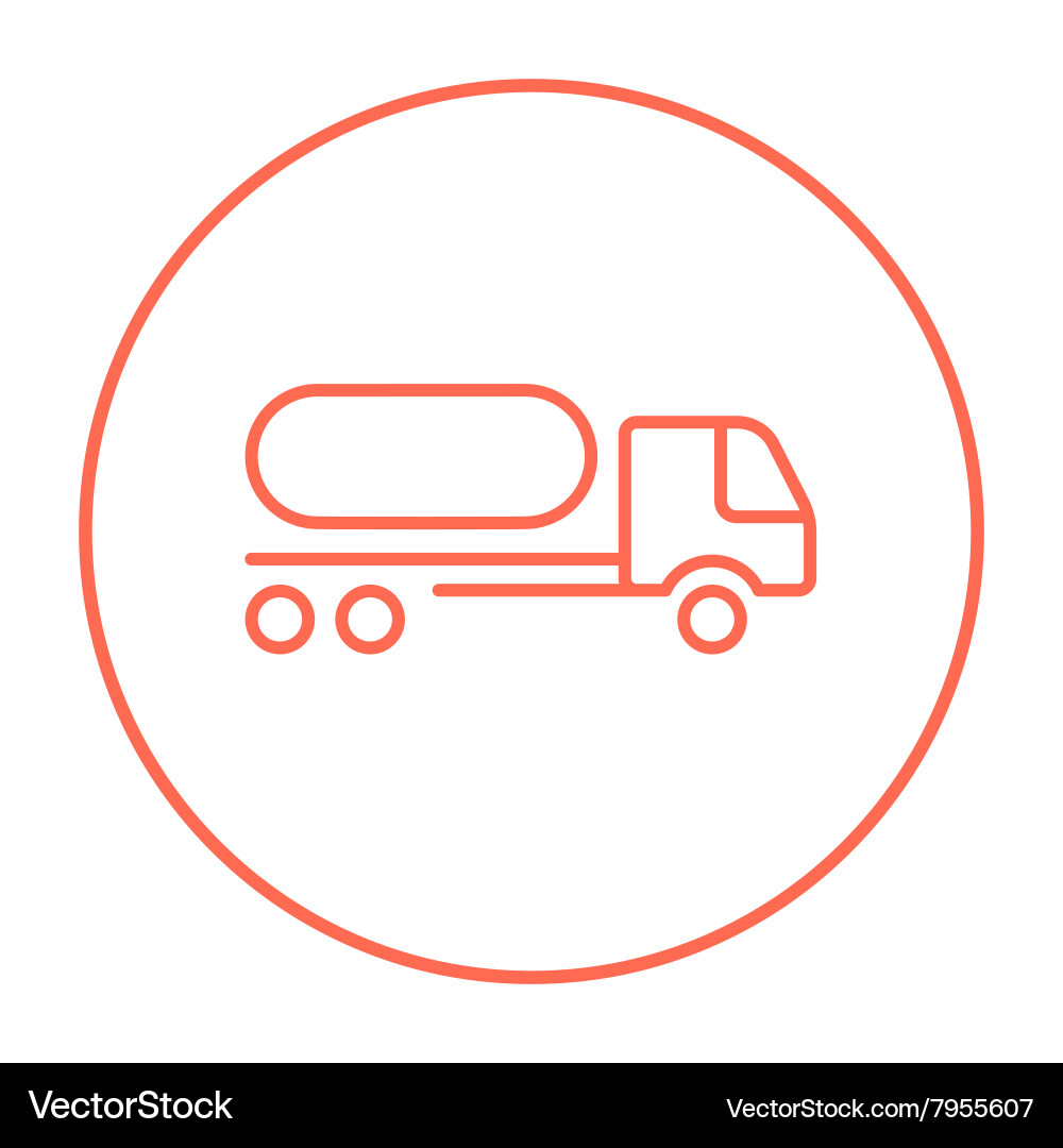 Fuel truck line icon Royalty Free Vector Image