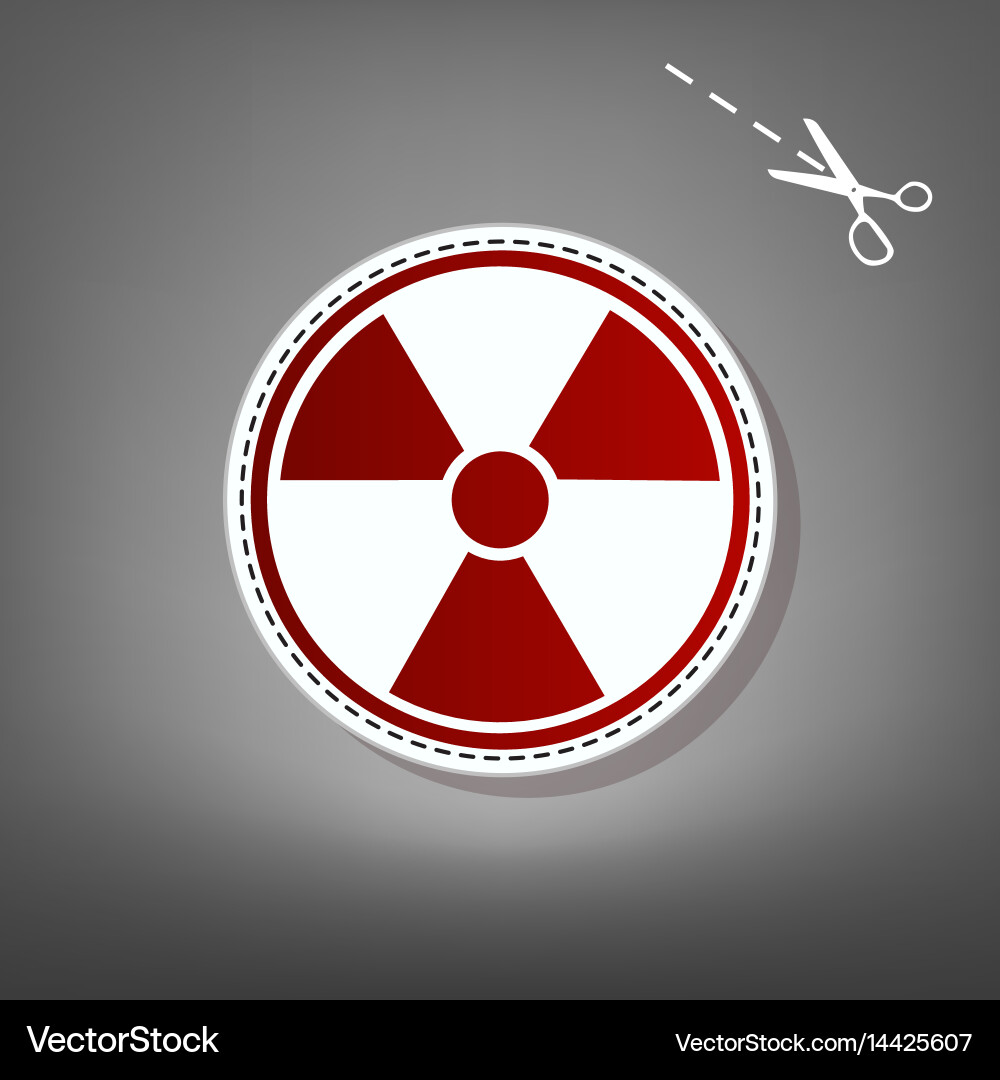 Radiation round sign red icon Royalty Free Vector Image