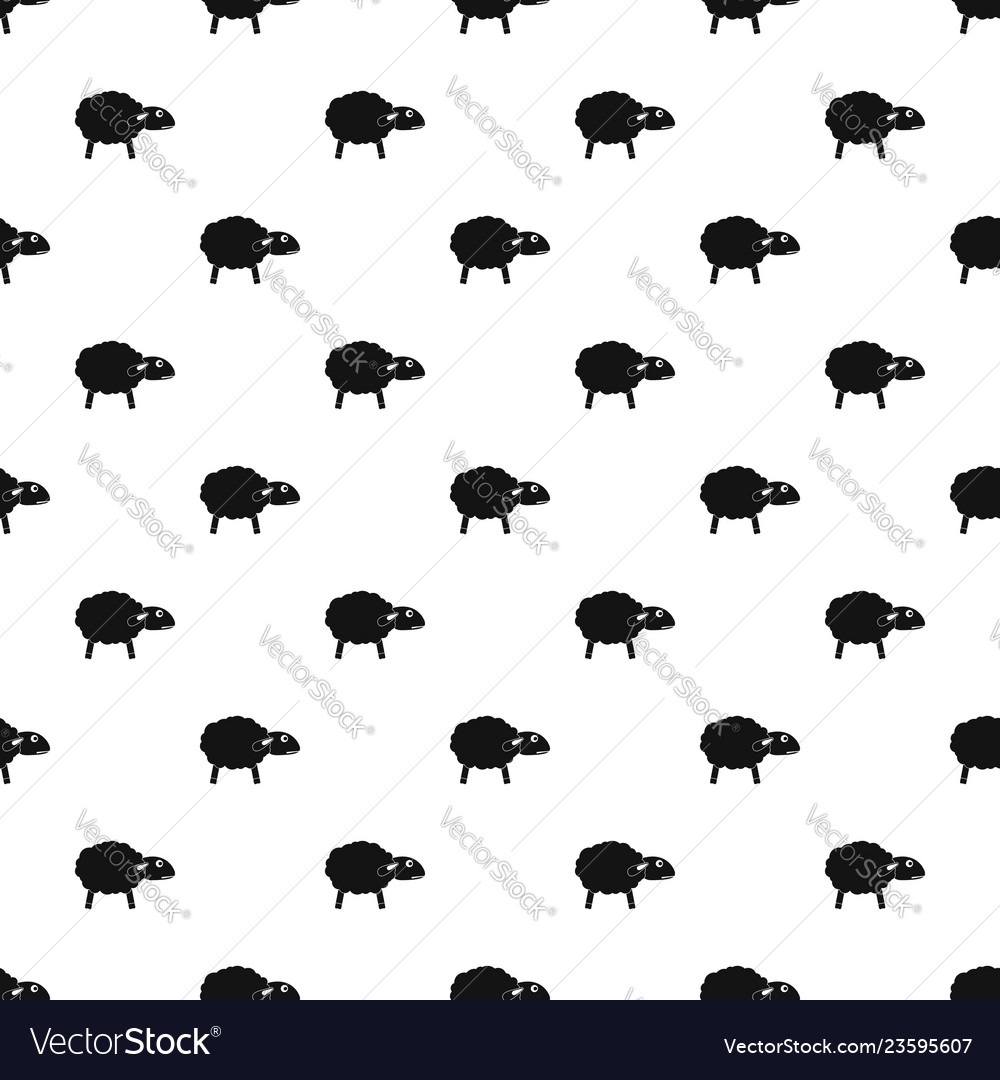 Scared sheep pattern seamless Royalty Free Vector Image