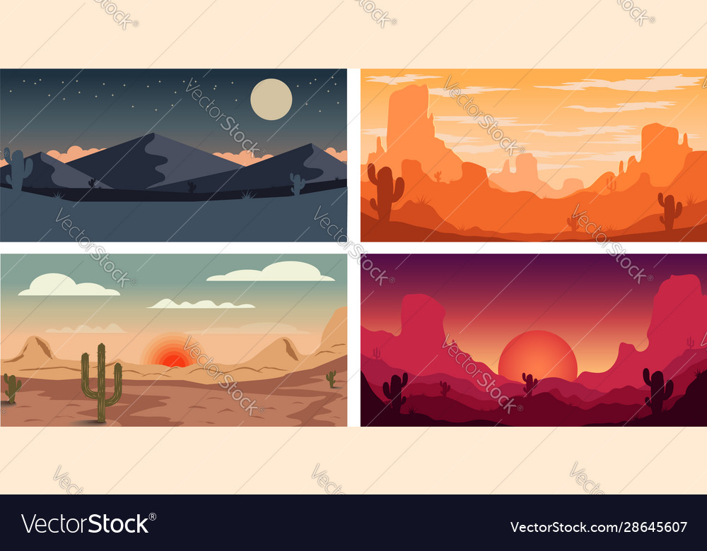 Set poster template with wild mountains Royalty Free Vector