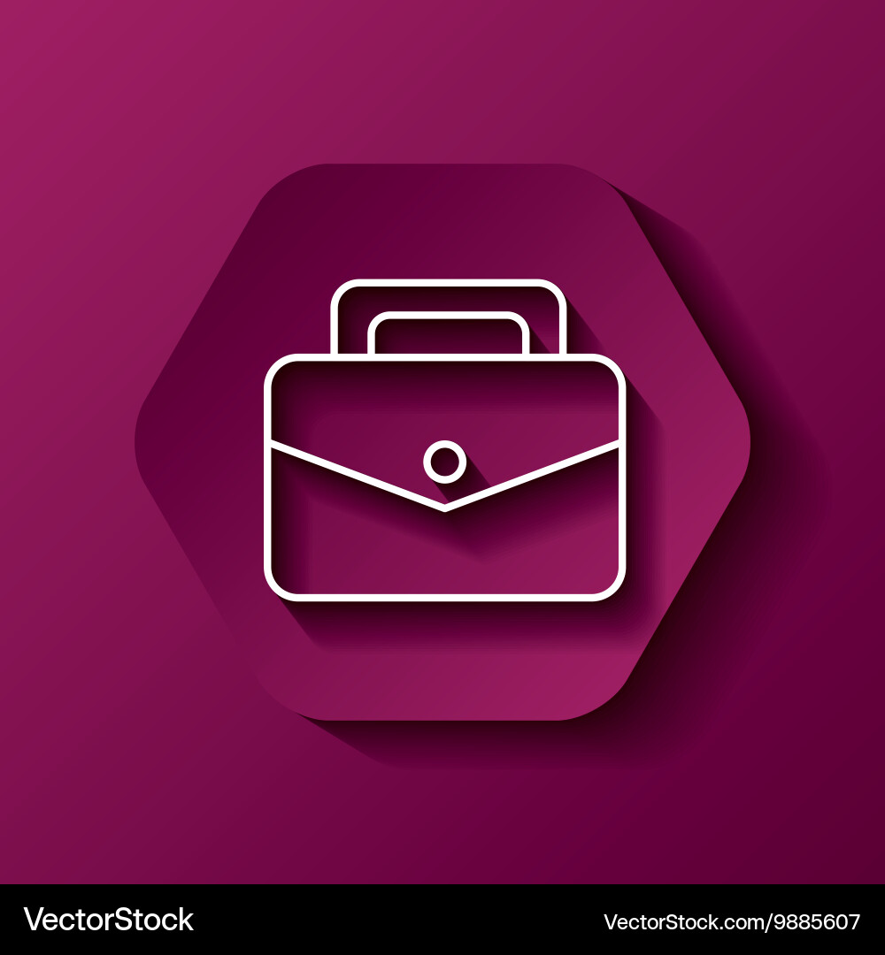 Suitcase icon bag design over hexagon Royalty Free Vector