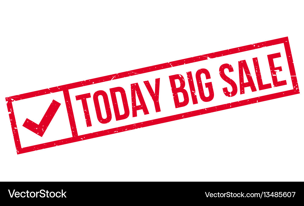 Today big sale rubber stamp Royalty Free Vector Image