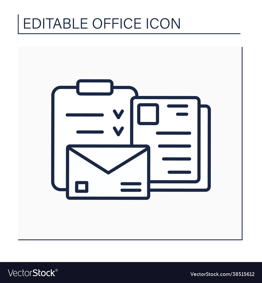 Documentation line icon Royalty Free Vector Image