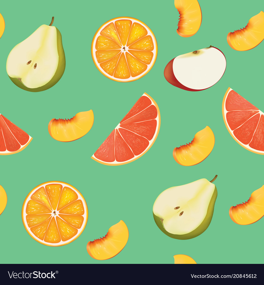 Fruit seamless pattern Royalty Free Vector Image
