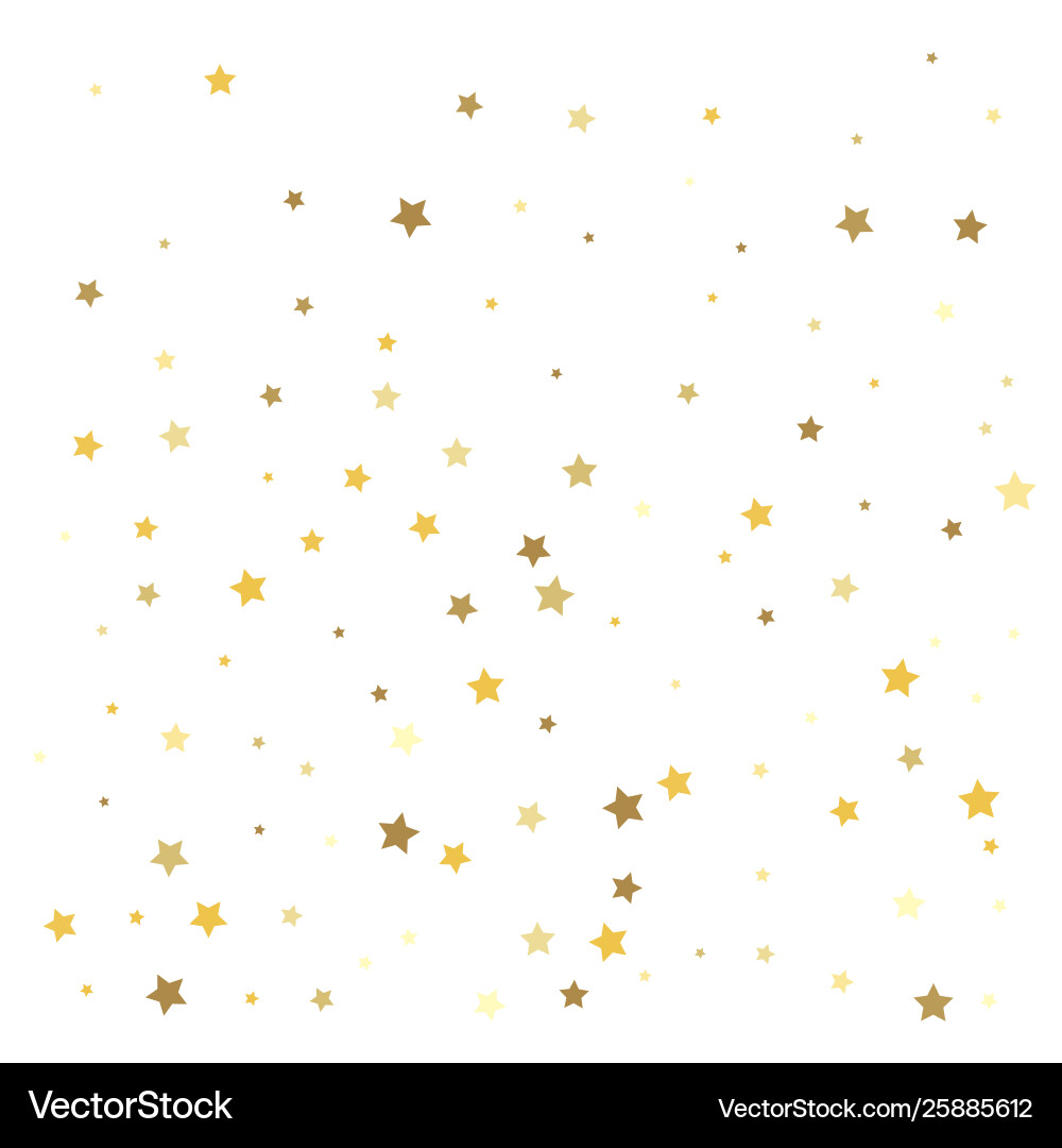 Gold stars confetti celebration Royalty Free Vector Image