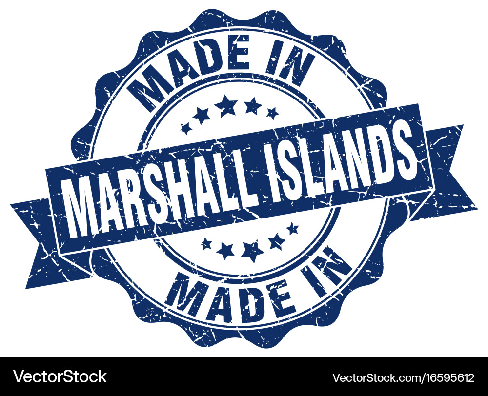 Made in marshall islands round seal Royalty Free Vector