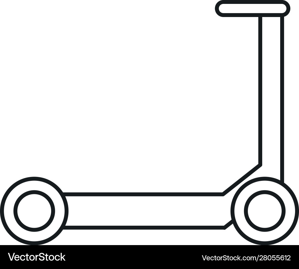 Toy scooter line style icon Royalty Free Vector Image