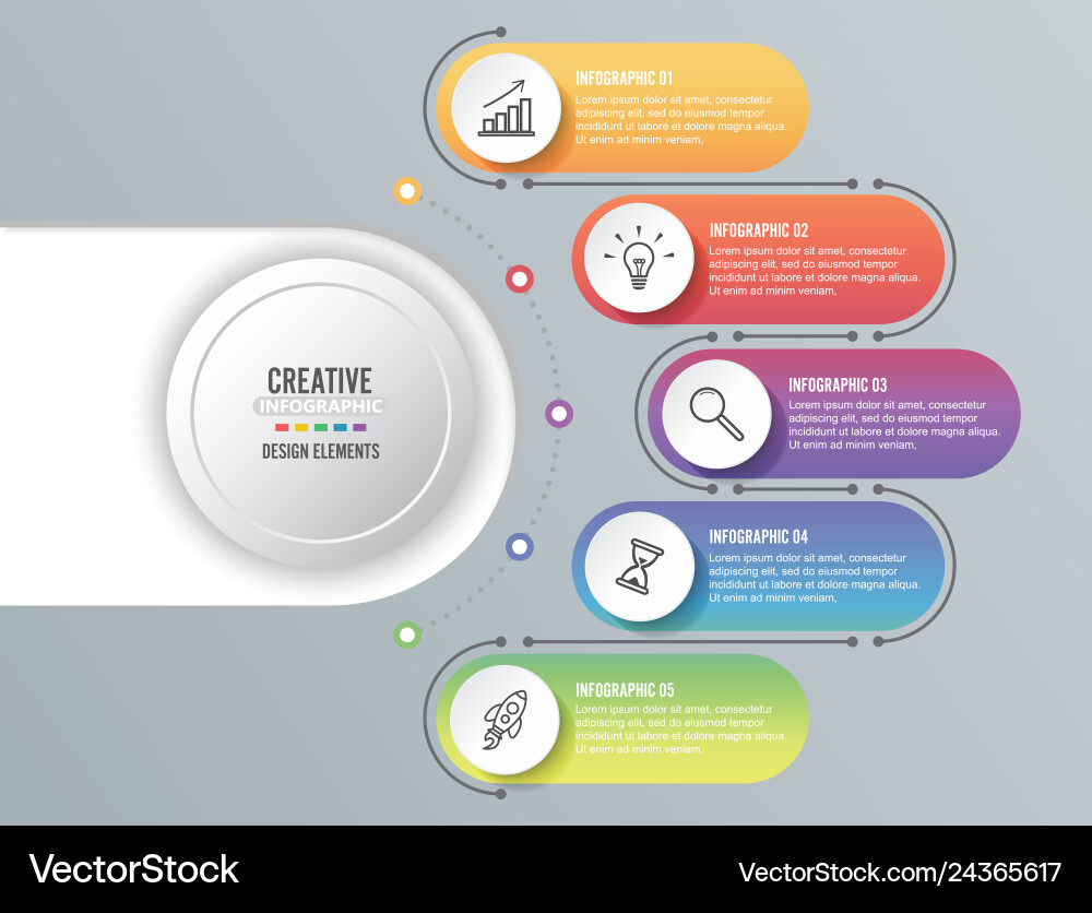 Abstract digital infographic Royalty Free Vector Image
