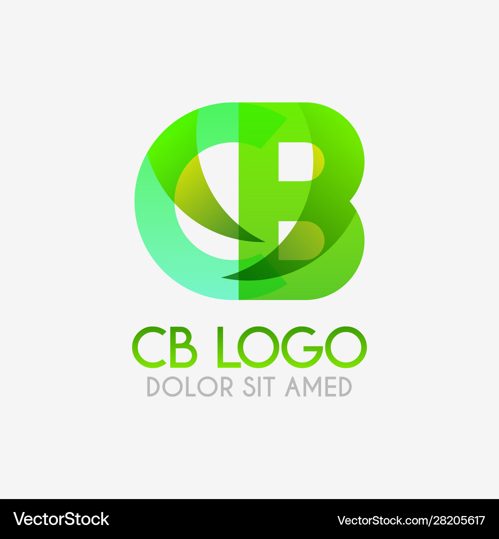 Cb logo with striking colors and gradations Vector Image