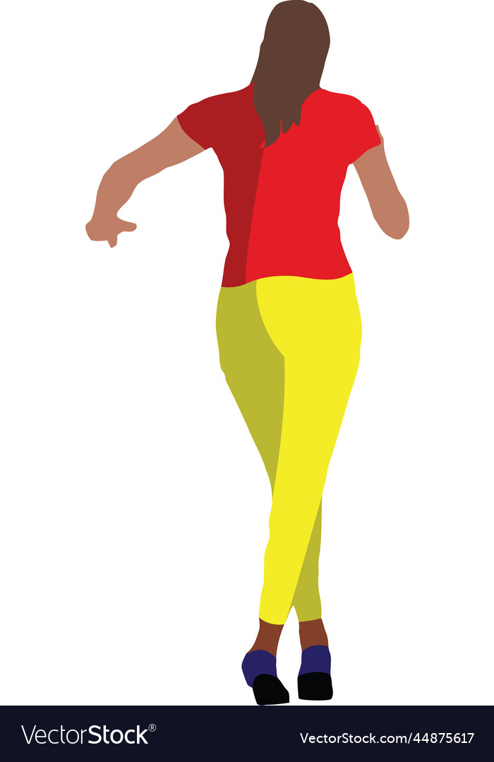 Dancer performs a dance dance can Royalty Free Vector Image