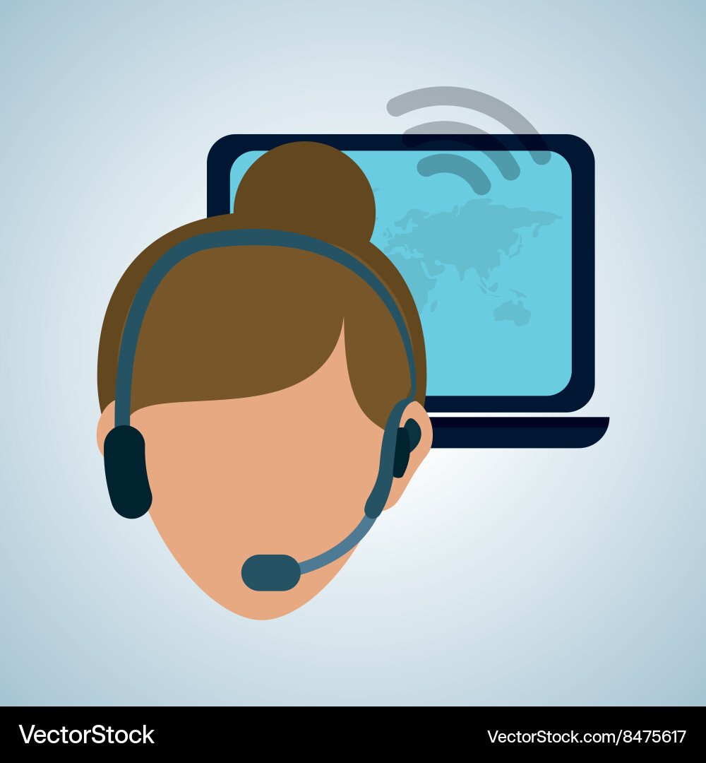 Design of call center editable Royalty Free Vector Image
