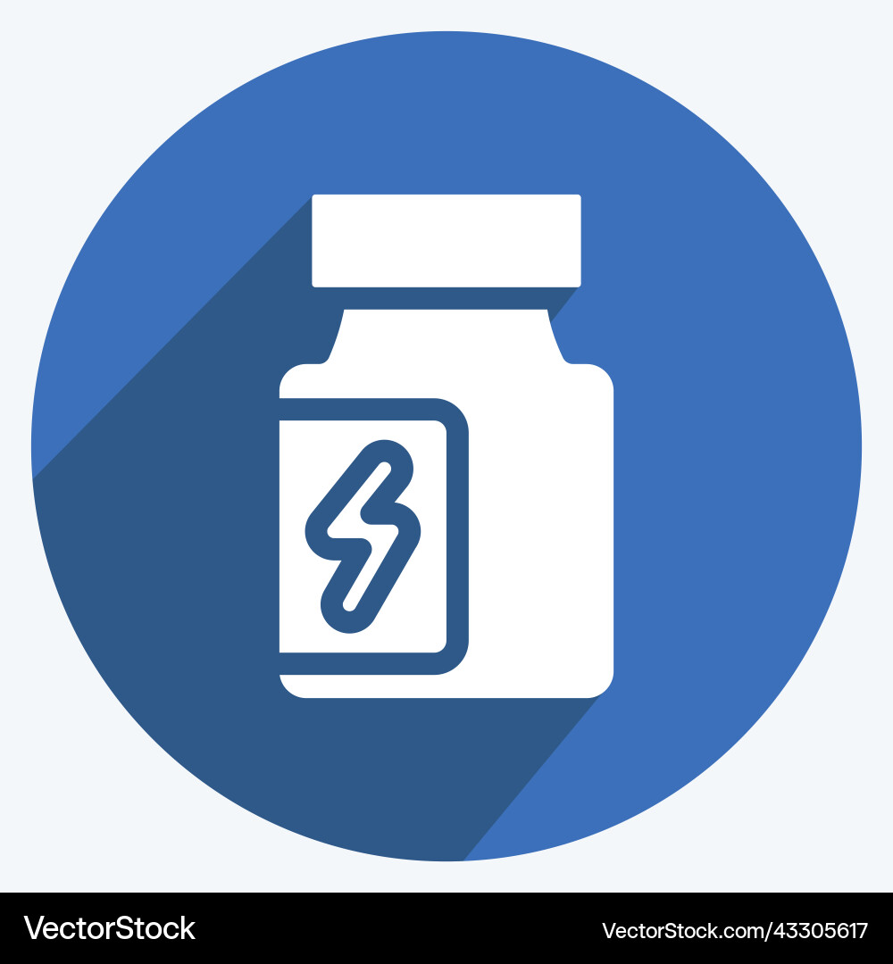 Icon supplements suitable for healthy symbol long Vector Image