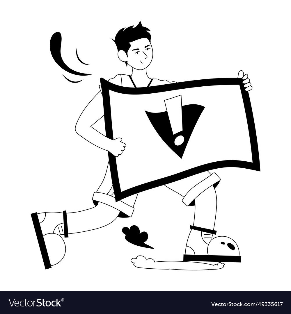 Man protesting Royalty Free Vector Image - VectorStock