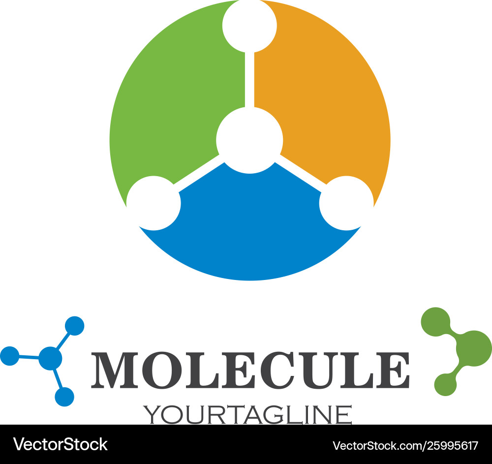 Molecule logo design Royalty Free Vector Image