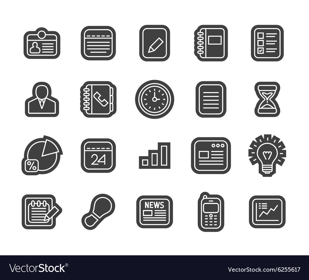 Outline icons thin flat design modern line stroke Vector Image