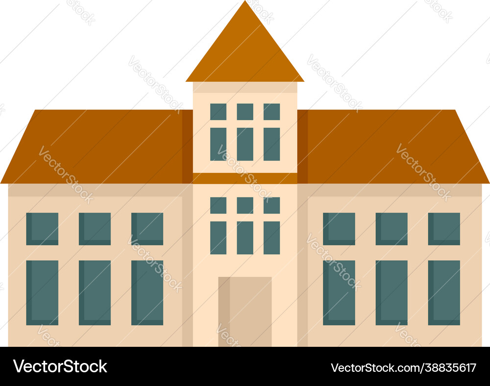Oxford university icon flat isolated Royalty Free Vector