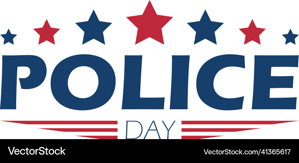 Police day logo cartoon style Royalty Free Vector Image