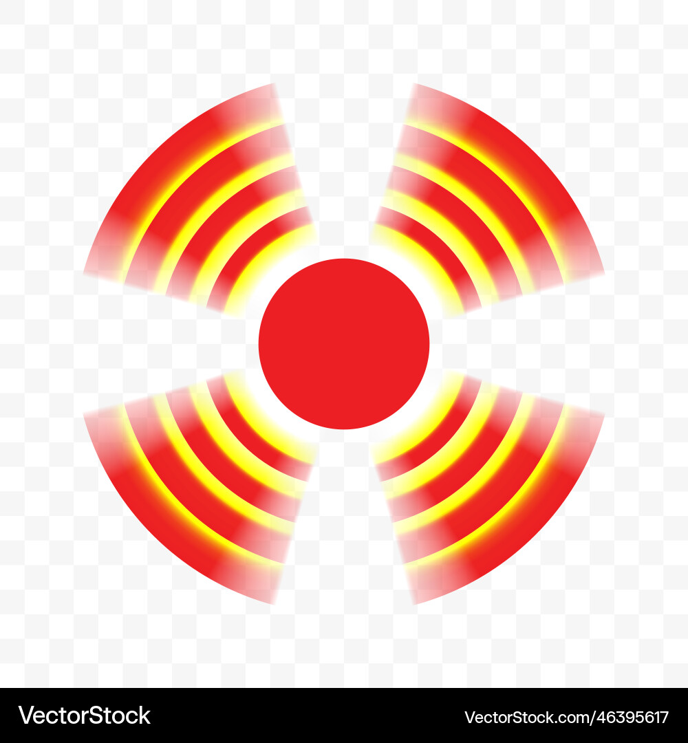 Throat pain or joint target red circle icon Vector Image