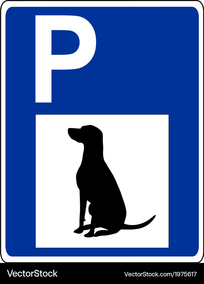 Traffic sign for dogs Royalty Free Vector Image