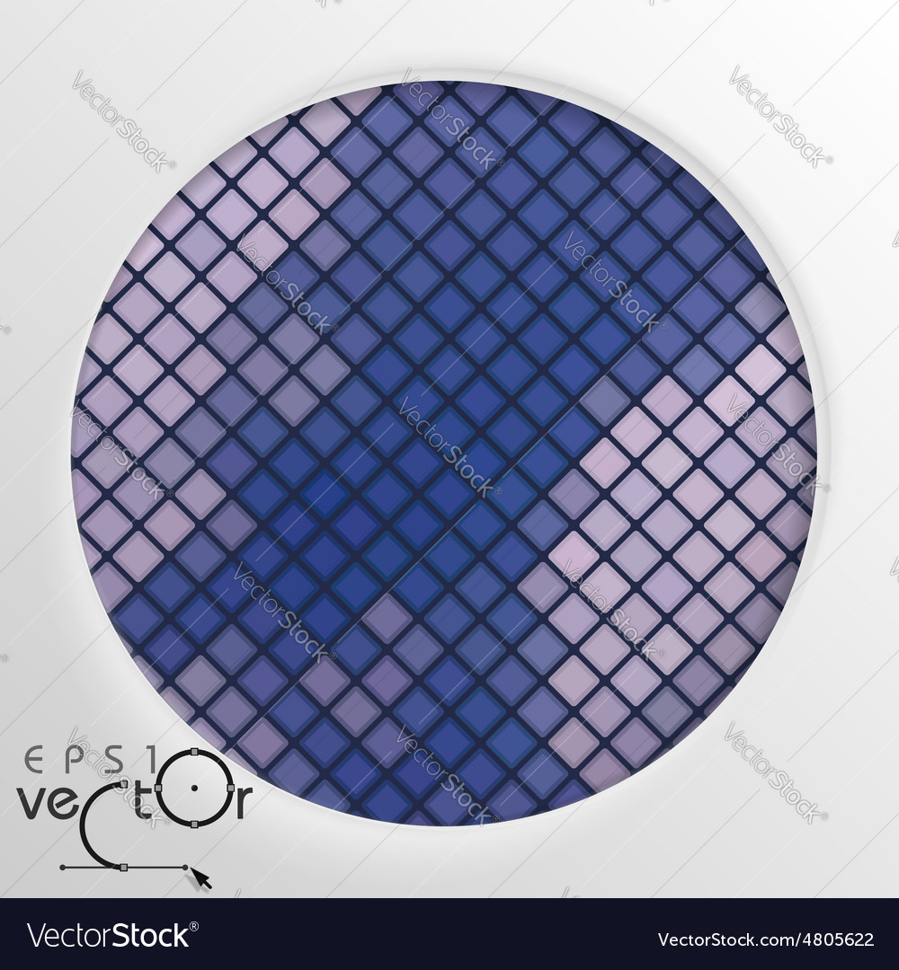 Abstract round shape with frame Royalty Free Vector Image