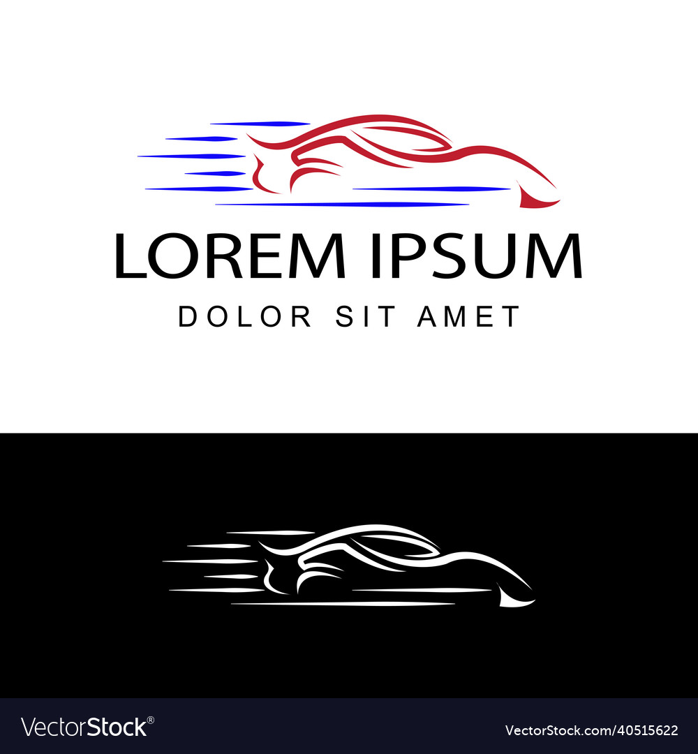 Automotive car logo template design Royalty Free Vector