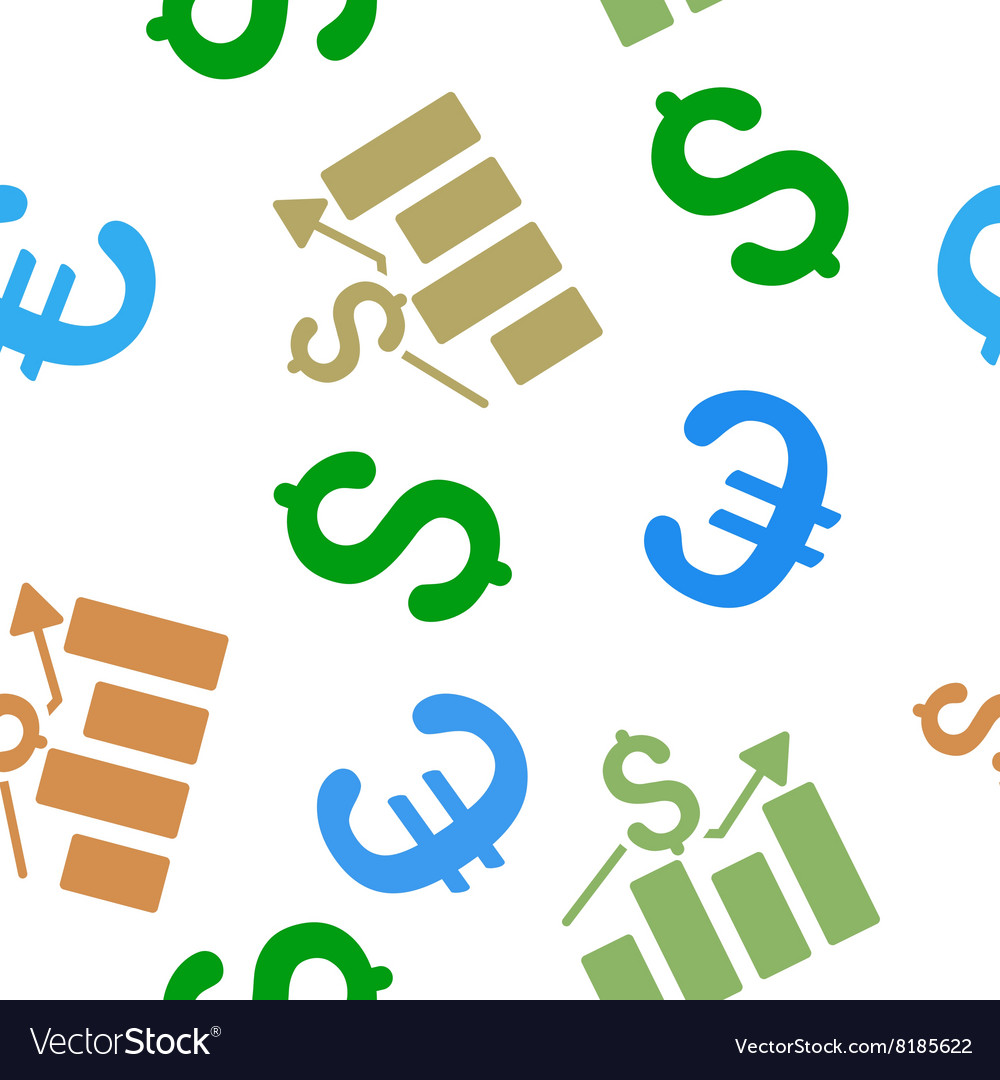 Business chart seamless flat pattern Royalty Free Vector