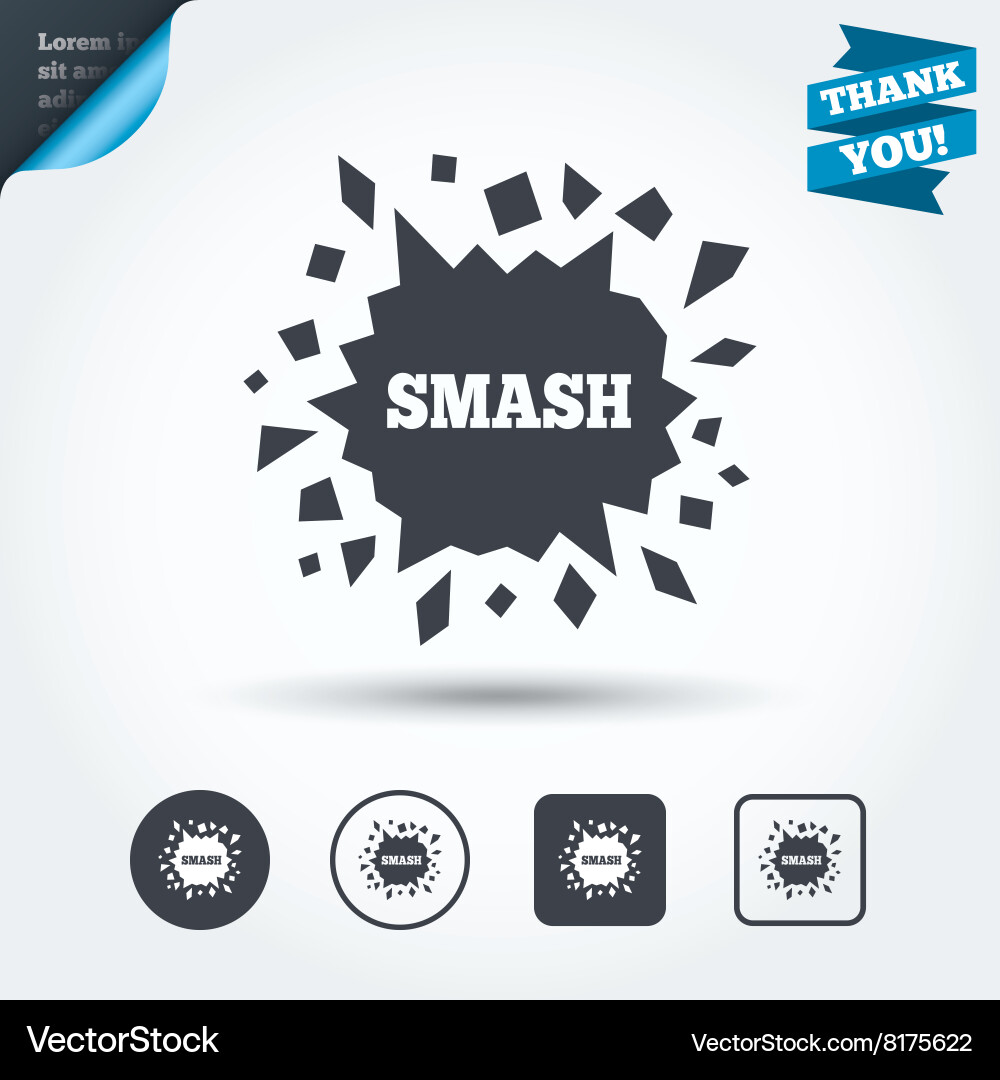 Cracked Loch Symbol smash oder Break Symbol Lizenzfreier Vektor