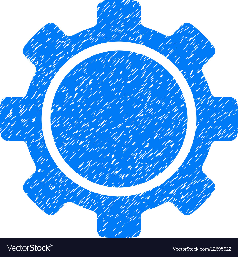 Gear grainy texture icon Royalty Free Vector Image Gear grainy texture icon Royalty Free Vector Image