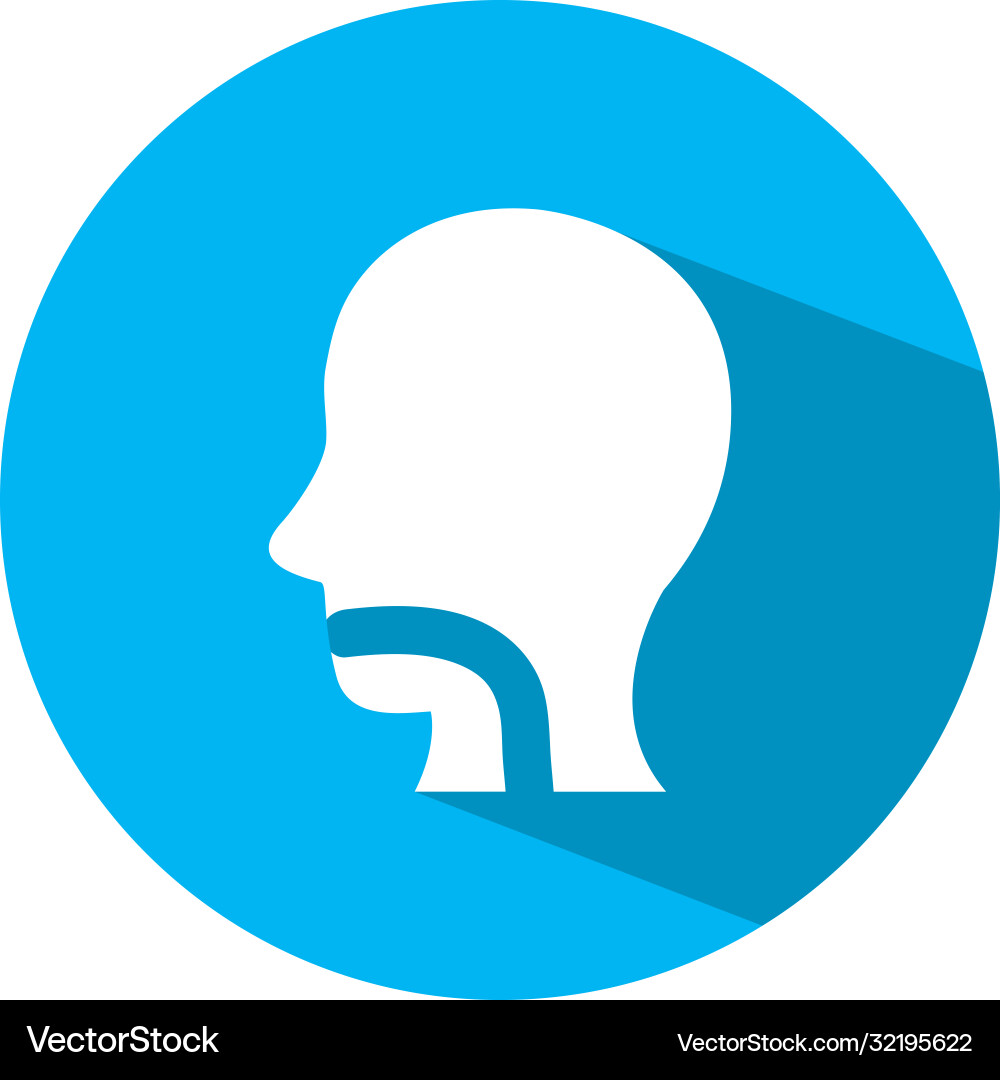Head cough icon block style Royalty Free Vector Image