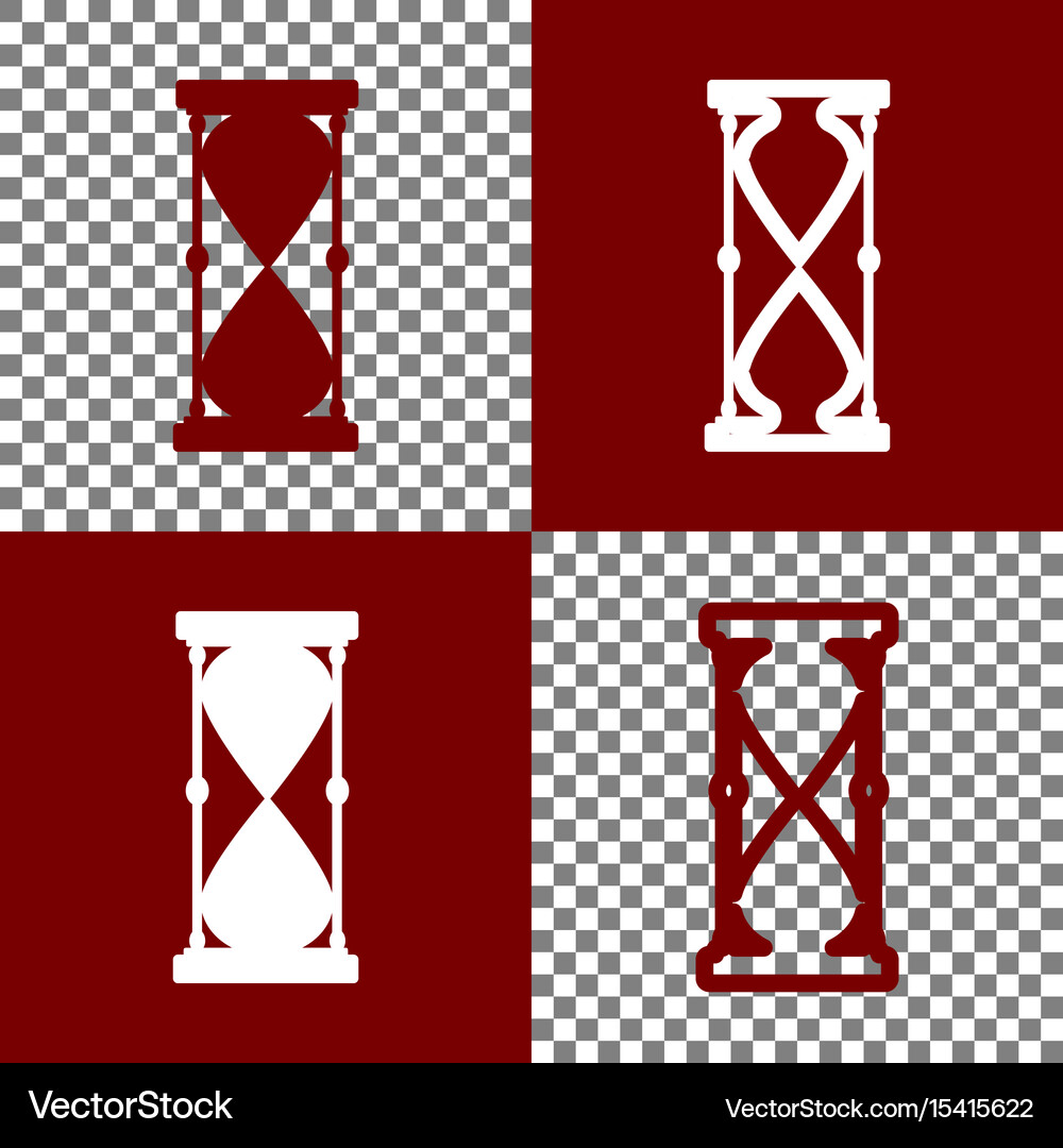 Hourglass sign bordo Royalty Free Vector Image