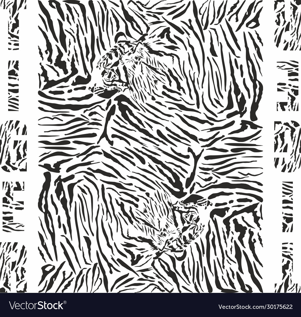 Pattern tiger background Royalty Free Vector Image